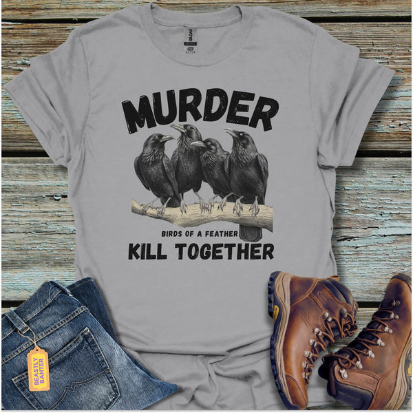 Murder of Crows Tee | Funny Animal Shirt – Beastly Banter